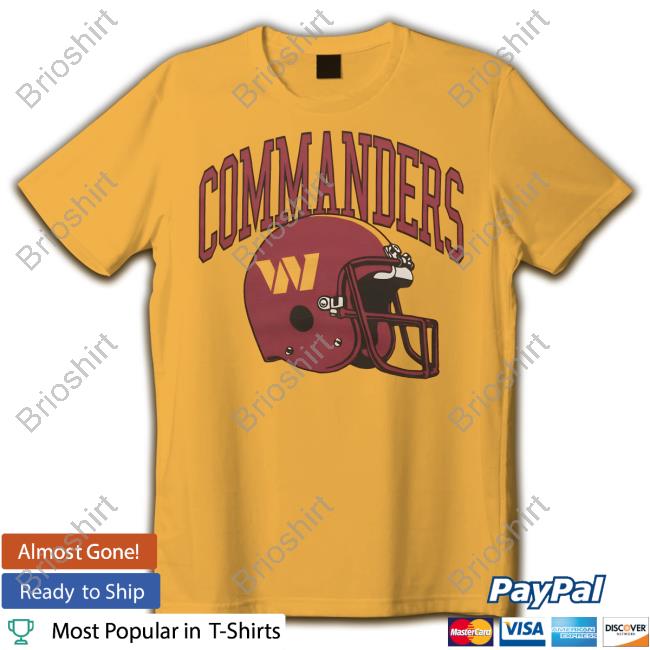 Homage Apparel Shop Washington Commanders Helmet Tee Izzy Moreno ...